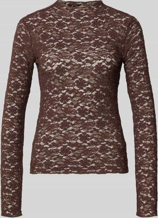 Jake*s Langarmshirt mit transparenter Spitze
