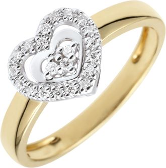 Edenly Ring Herz Paris - Zweier Goldlegierungen