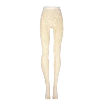 Wolford Femme, Sous-v&ecirc;tements, Beige, Taille: 42 FR Collant r&eacute;sille floral