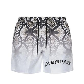 John Richmond Homme, Maillots de bain, Blanc, Taille: XL Maillot de bain Graphic Degrad&eacute;