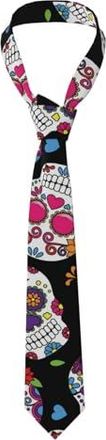 Generic Cravate Cr&acirc;ne De Sucre Du Jour Des Morts Cravate De Mariage Moderne De Soie DAffaires Cravatte, Pour Remise Des Dipl&ocirc;mes, Travail, F&ecirc;te