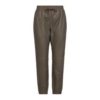 Co'Couture Femme, Pantalons, Brun, Taille: 42 FR Joggers en Cuir Elephant Mod&egrave;le Shilohcc