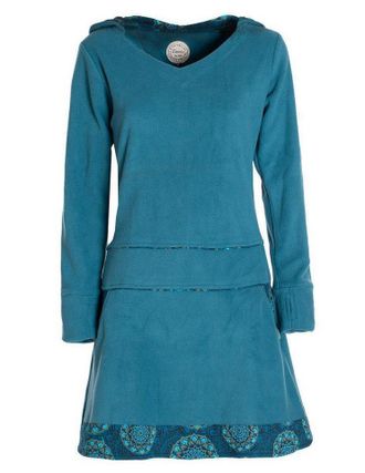vishes Midikleid Extra warmes Winterkleid Damen Pullover-Kleid Sweatkleid Eco-Fleece Elfen, Hippie, Goa Style
