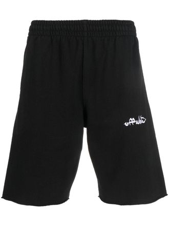 Off-white short de sport &agrave; logo imprim&eacute; - Noir