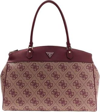 Guess sac &agrave; &eacute;paule sac de voyage Travel Deluxe Dome Tote Burgundy Logo rouge fonc&eacute;