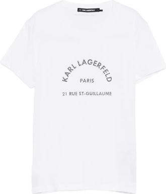 Karl Lagerfeld RSG Glitter T-shirt - Wei&szlig;