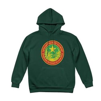 Generic Sweatshirt Mauritanie Doublure Polaire Mauritanie Embl&egrave;me National Lettres Graphiques Pull Col Rond Manches Longues Coupe Ample Sweat V&ecirc;tements Plusie