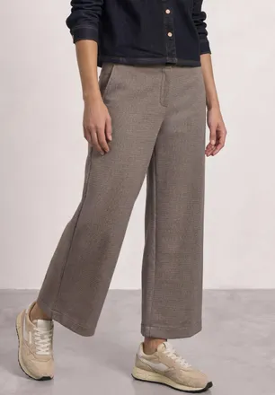 Street One Stoffhose STREET ONE, Damen, Gr. 32, L&auml;nge 26, schwarz coffee, Stoff, 82% Polyester, 11% Viskose, 7% Elasthan, unifarben, comfort fit 7/8-L&auml;nge, Hosen
