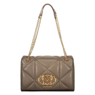 Love Moschino Femme, Sacs, Brun, Taille: ONE Size Sac Bandouli&egrave;re Matelass&eacute; Gaufr&eacute;