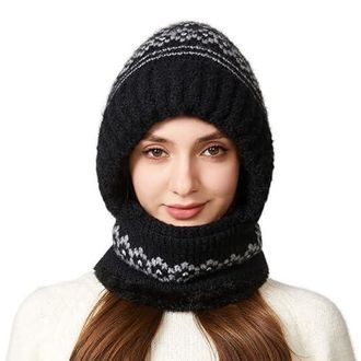 Generic Bonnet pour femme - Chapeau tendance coupe-vent - Bonnet dhiver en tricot pour femme | Pour temps froid, plein air, cyclisme, voyage, conduite, ski, t