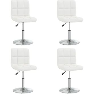 vidaXL Esszimmerst&uuml;hle 4 Stk. Wei&szlig; Kunstleder vidaXL912397