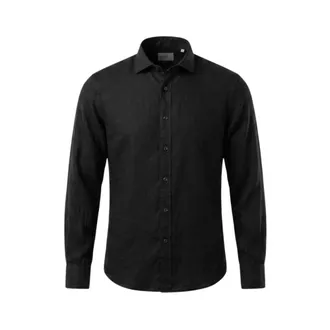 Tintoria Mattei Homme, Chemises, Noir, Taille: 2XL Chemise en lin teinte en piece
