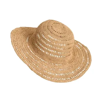 Ibeliv Femme, Accessoires, Beige, Taille: ONE Size Chapeau en raphia pliable