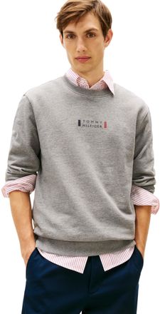 Tommy Hilfiger Herren Brand Love Mw0Mw41428 Pullover-Sweatshirt, Grey (Medium Grey Heather), M