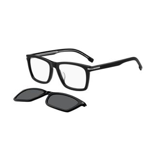 HUGO BOSS Stilvolle Opt + Clip-On Brille - - Accessories - Herren - Schwarzk - 55 MM