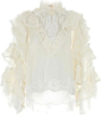 Zimmermann Damen, Blusen & Hemden, Weiß, SGröße