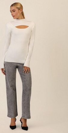 Apart Stehkragenpullover mit Cut-out-Detail