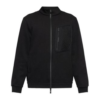 Moncler Logo Baumwoll-Sweatshirt mit Rei&szlig;verschluss - - Sweatshirts & Hoodies - Herren - Schwarzk - XL