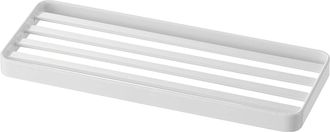 Yamazaki Tableware Tablett mit Schlitzen Seifenschale, Stahl, Wei&szlig;, One Size