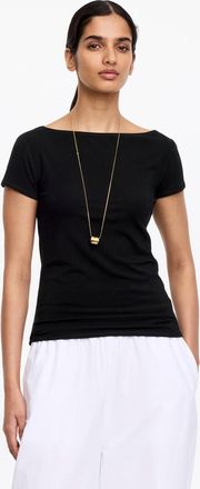 Arket T-Shirt Mit U-Boot-Ausschnitt -Schwarz