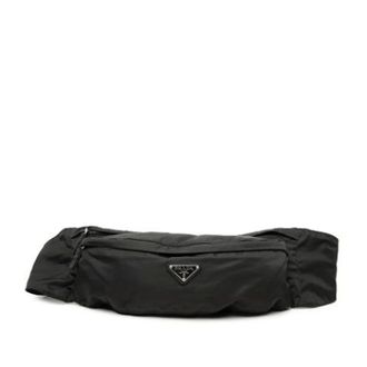 Prada unisex, Pre-owned, Noir, Taille: ONE Size Pre-owned Sac banane en nylon
