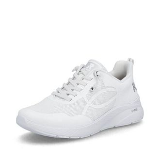 Rieker Baskets basses M8551 pour femme - Semelle l&acirc;che, Blanc 80, 40 EU