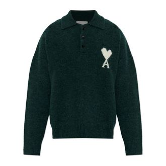 Ami Langarm-Polo - - Knitwear - Herren - Gr&uuml;n - XL
