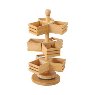 Generico Tee-Organizer, drehbar mit 3 Ebenen zur Aufbewahrung von Teeumschl&auml;gen - St&auml;nder f&uuml;r Tee | f&uuml;r K&uuml;che, Speisekammer, Caf&eacute;, Schreibtisch, B&uuml;ro, Theke, B