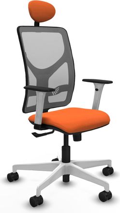 Piqueras y Crespo Schreibtischstuhl mit Armlehnen, h&ouml;henverstellbare Lendenwirbelst&uuml;tze und festes Kopfteil, ausgestattet mit Sincro 3 Positionen und Schneideschaum, Gr