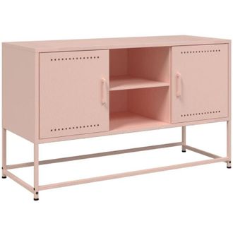 vidaXL vidaXL Highboard Rosa 36x39x123 cm Stahl