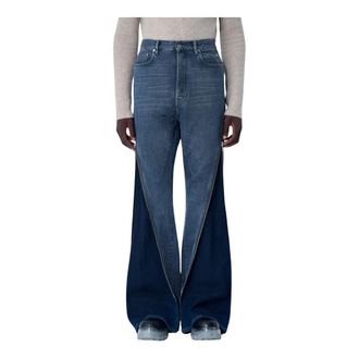 Rick Owens Banana Pants mit Rei&szlig;verschluss aus Baumwollmischung - - Jeans - Herren - Grau - W31