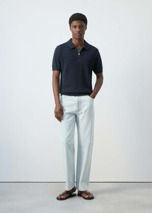 Mango Jean 100 % coton regular-fit bleu d&eacute;lav&eacute; - Homme - 38 - MANGO MAN