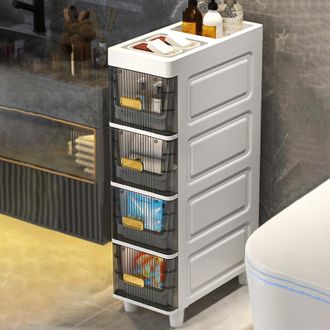 Generic Schmaler Badezimmerschrank - schmales Regal f&uuml;r kleine R&auml;ume - hoher vertikaler Bodenschrank - schlanke Kommode - effizienter Badezimmerschrank