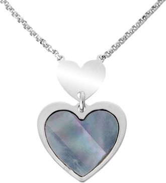 Orphelia Damen-Kette mit Anhänger Fantasie 925 Silber rhodiniert Perlmutt blau 40 cm-ZK-7168