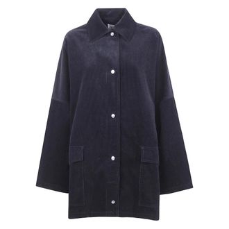 Toteme Femme, Manteaux, Noir, Taille: 38 FR Veste Chemise Côtelée