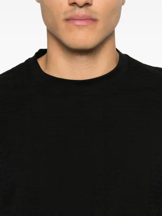 Emporio Armani Logo Cotton T-Shirt - Black