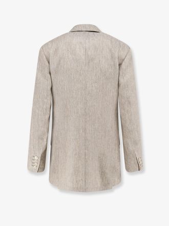 Max Mara Womens Blazer Mxmolimpia Linen Beige Blazers Jacket