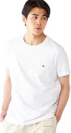Tommy Hilfiger Herren Core Stretch Slim Cneck Tee T Shirt, Weiß, M EU