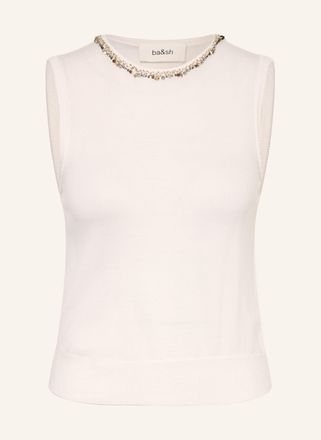 BA&SH Ba&Sh Stricktop Bamma Mit Schmucksteinen Und Pailletten weiss