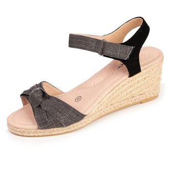 Isotoner Espadrilles Femme noeud,37 EU,Noir
