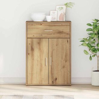 vidaXL Buffet ch&ecirc;ne artisanal 79 x 38 x 80 cm Bois ding&eacute;nierie Vidaxl