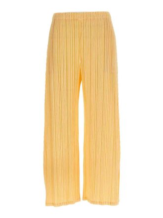 Pleats Please Issey Miyake Pantalons D&eacute;contract&eacute;s - Jaune