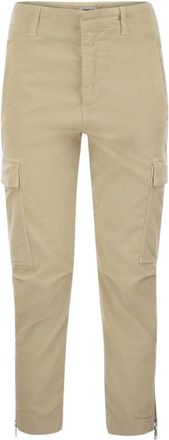 Dondup Femme, Pantalons, Beige, Taille: W25 Eve Velvet Cargo Pants