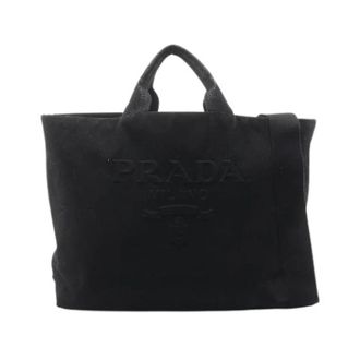 Prada Pre-owned Drill Canvas Tote Bag - - Pre-owned - Damen - Schwarzk - ONE SIZE