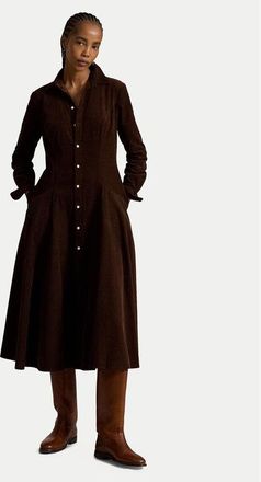 Polo Ralph Lauren Hemdkleid 211B17452005 Dunkelbraun Regular Fit