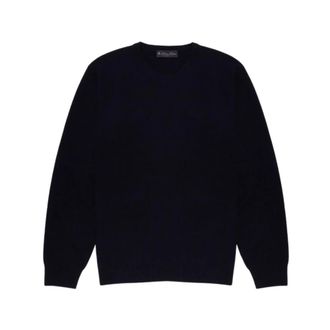 Brooks Brothers Homme, Pulls, Bleu, Taille: M Pull ras du cou en laine et cachemire