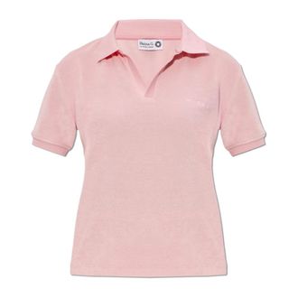 Hunza G Femme, Tops, Rose, Taille: 38 FR Polo en coton &eacute;ponge