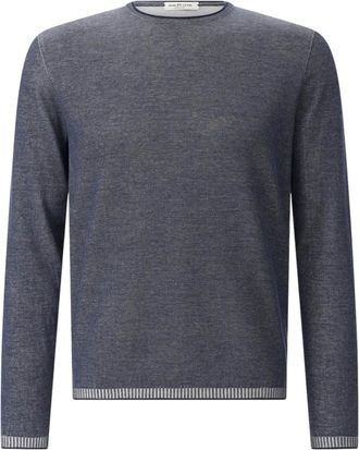 Phil Petter Homme, Pulls, Bleu, Taille: 2XL Pull en maille ras du cou
