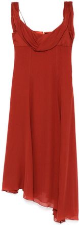 Del Core Drapiertes Midikleid - Rot
