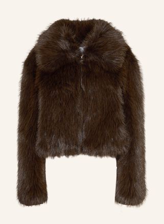 Frankie Shop Kunstfell-Jacke Hope braun